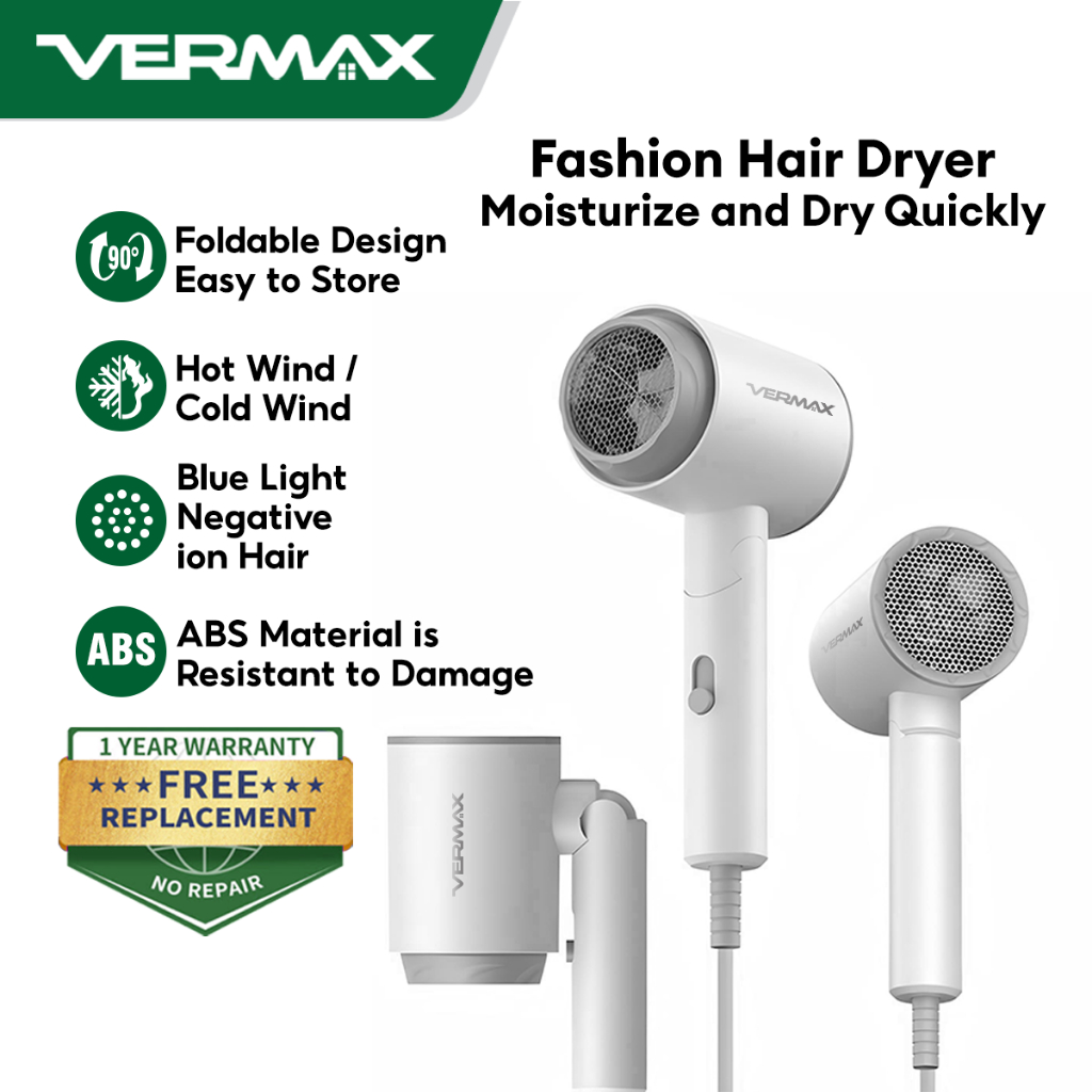 Vermax Blower Hair Dryer Hair Blower Portable Quick Drying High-speed ...