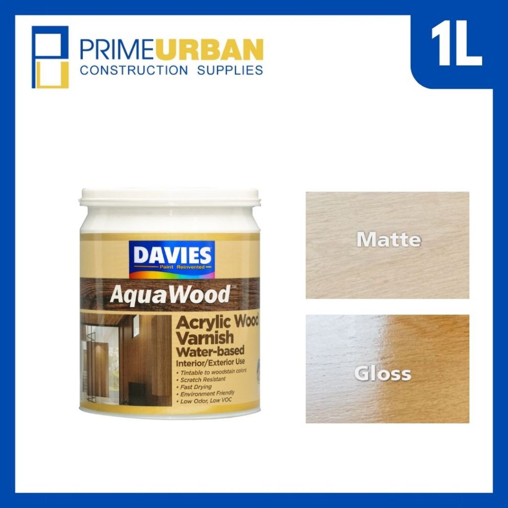DAVIES AQUAWOOD TOPCOAT CLEAR Water Based Wood Varnish | Shopee Philippines