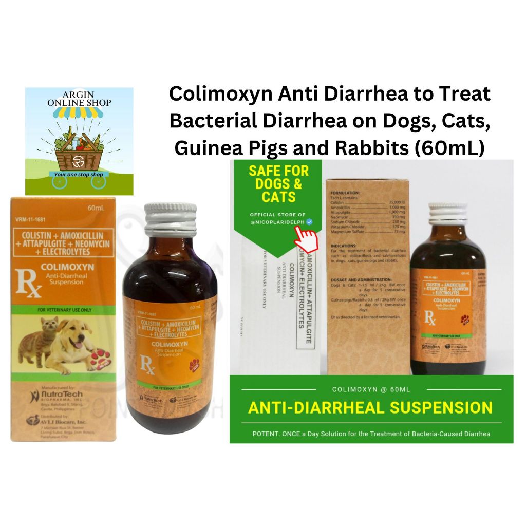 Colimoxyn Anti Diarrhea to Treat Bacterial Diarrhea on Dogs, Cats ...