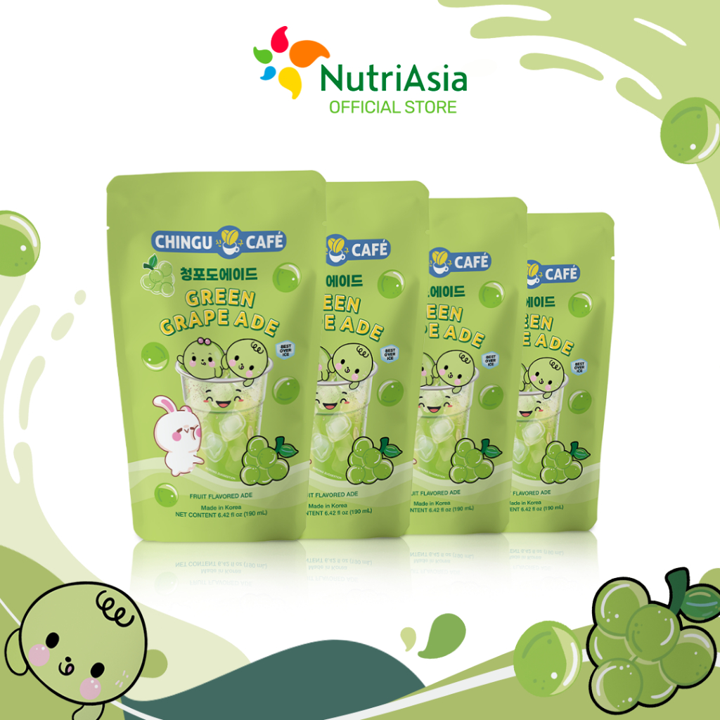 Chingu Café Green Grape Ade 190ml Bundle of 4 | Shopee Philippines
