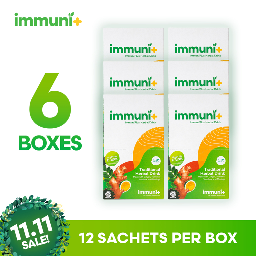 Immuni+ ImmuniPlus Traditional Herbal Drink 6 Boxes x 12 Sachets x 12ml ...