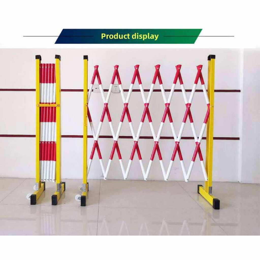 Street traffic barrier movable fiberglass telescopic guardrail safety ...