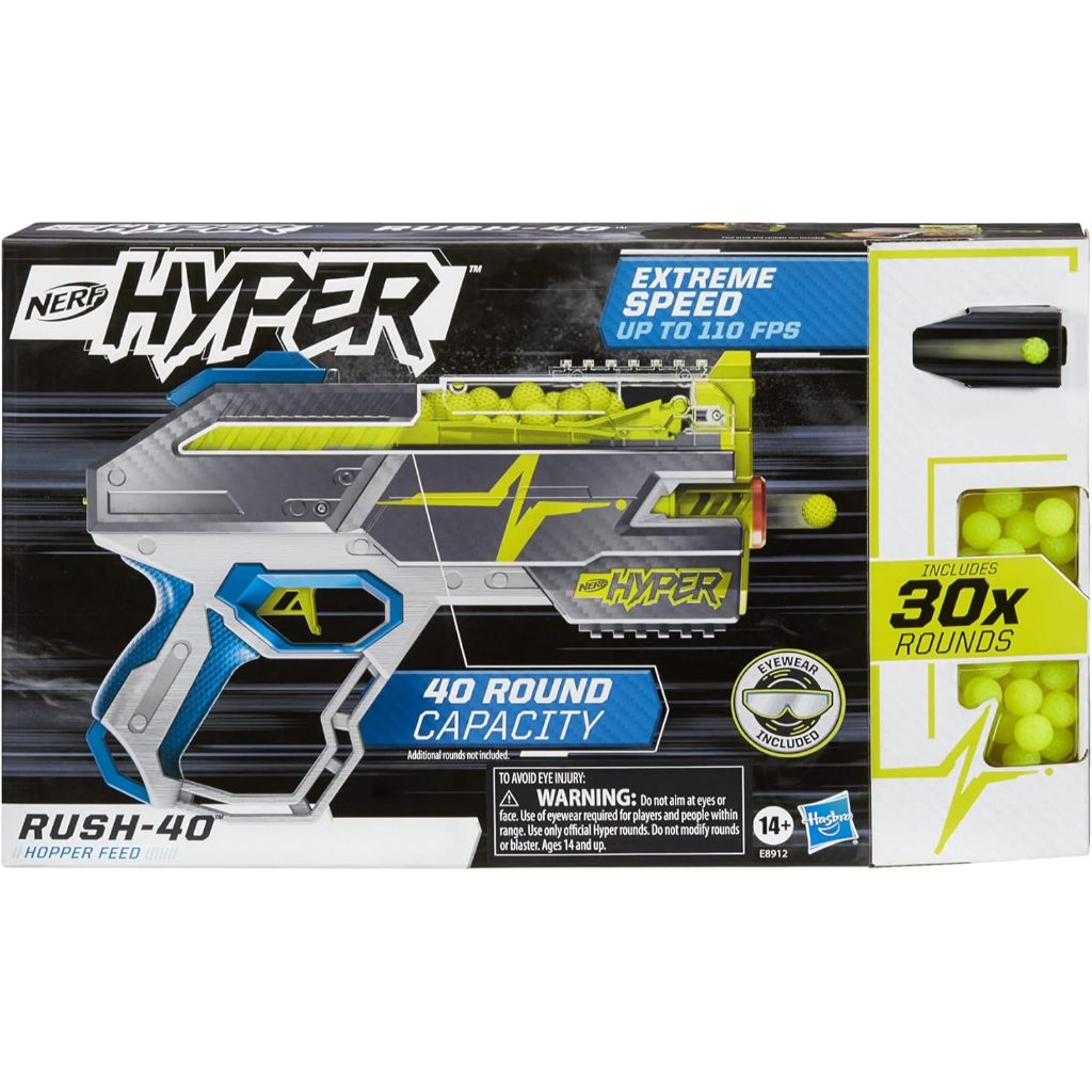 Nerf Hyper Rush-40 Pump-Action Blaster 30 Hyper Rounds | Shopee Philippines