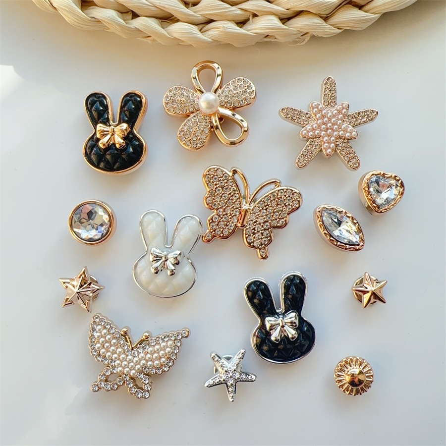 Fashion Diamond Butterfly Star Rabbit series shoe charms Jibbitz for ...