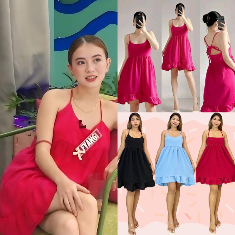 RUFFLES FYANG Dress Trending Selftie Back Dress | Shopee Philippines