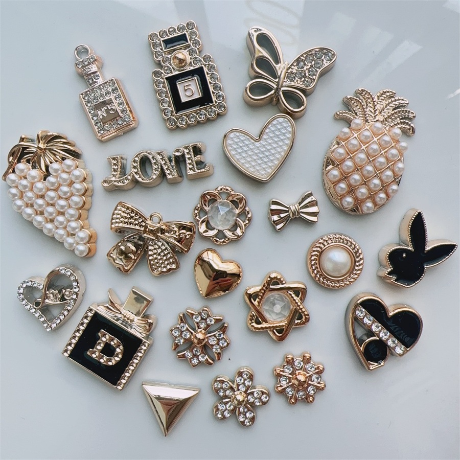 Fashion grape pineapple perfume bottle series shoe charms Jibbitz for ...