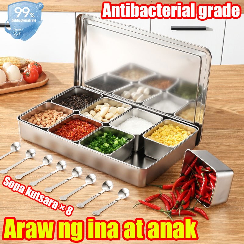 304 Food grade stainless steel seasoning box condiments container ...