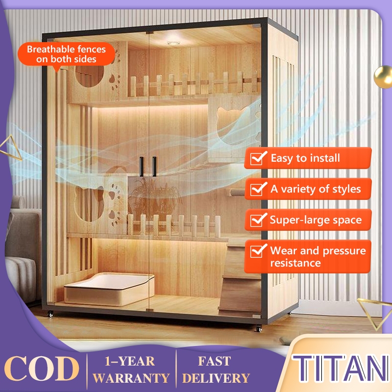 Cat Cage Pet Cabinet Cat Cottage Solid Wood Cat Hut Solid Wood ...