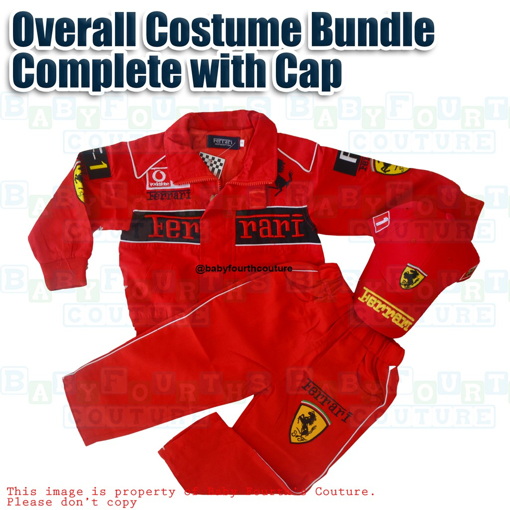 BFCM Kids Ferrari F1 Racer Overall Costumes | Shopee Philippines