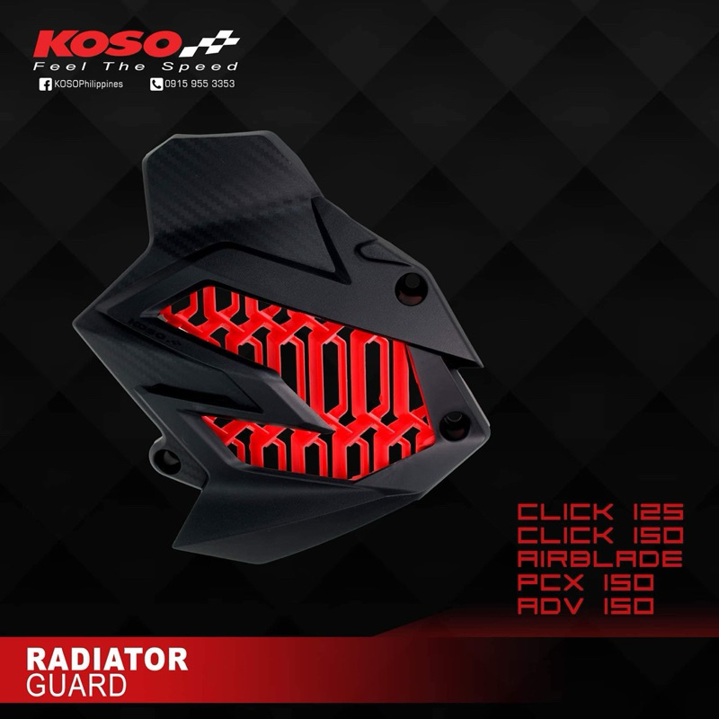 KOSO RADIATOR COVER CLICK125, CLICK150, ADV150, PCX150 | Shopee Philippines