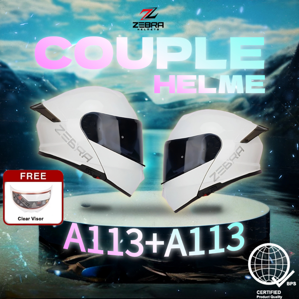 ZEBRA couple Modular helmet full face Buy 1 Take 1 Couple Helmet Full ...