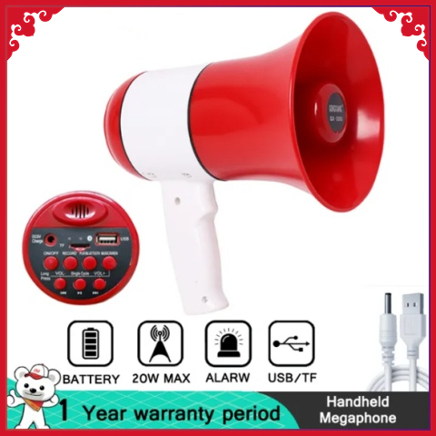 Handheld Megaphone With Recorder Megaphone Speaker 300s Recording Comes ...