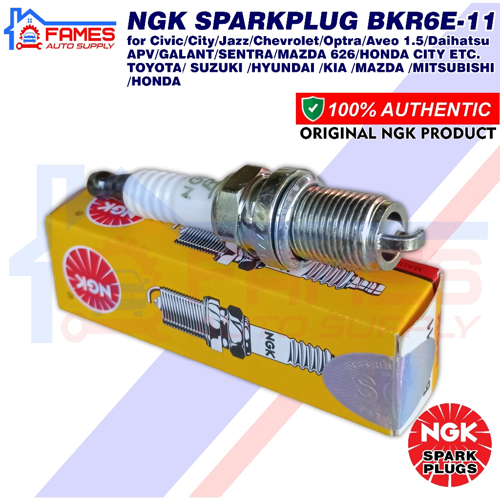 1 piece NGK BKR6E-11 Spark plug for TOYOTA/ SUZUKI /HYUNDAI /KIA /MAZDA /MITSUBISHI /HONDA etc ...