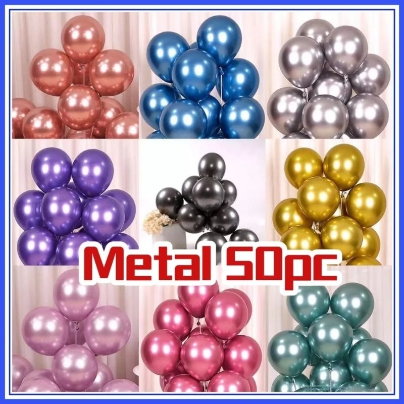 10 Inch 10pcs Metallic Balloons chrome Balloons Set Wedding Birthday ...