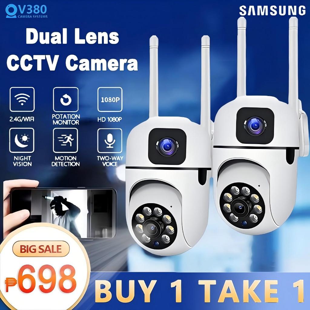 BUY 1 TAKE 1 V380 Pro CCTV Camera Dual Lens 360 Panorama 1080P HD ...