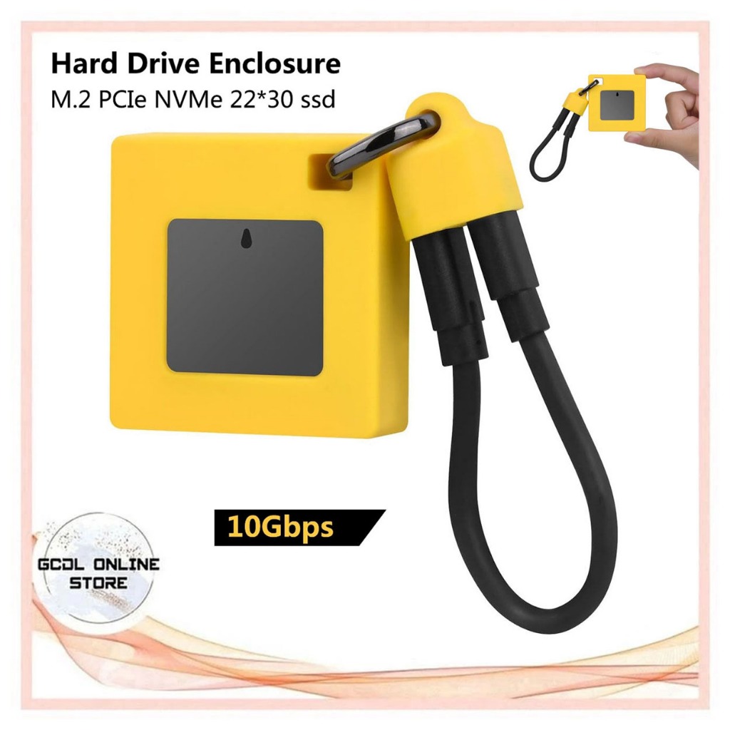 Portable 2230 M.2 NVMe SSD Enclosure USB 3.2 Gen 2 10Gbps to NVMe PCI-E ...