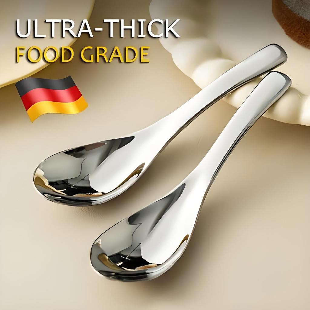 Stainless Steel Dinner Spoons Soup Spoon Thick Heavy-weight Spoons ...