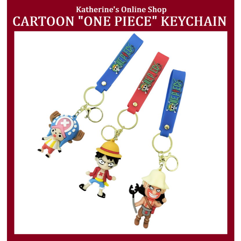 Cartoon ONE PIECE Figure Anime Doll Keychain Backpack Pendant Children ...