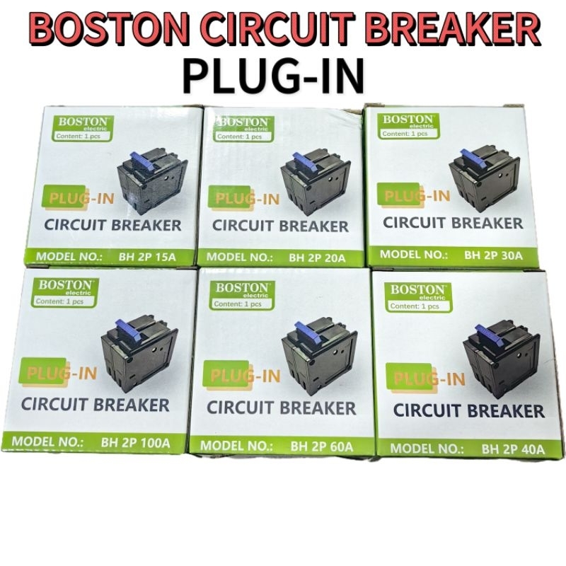 BOSTON CIRCUIT BREAKER PLUG-IN 15A 20A 30A 40A 60A 100A Mechanical Lug ...