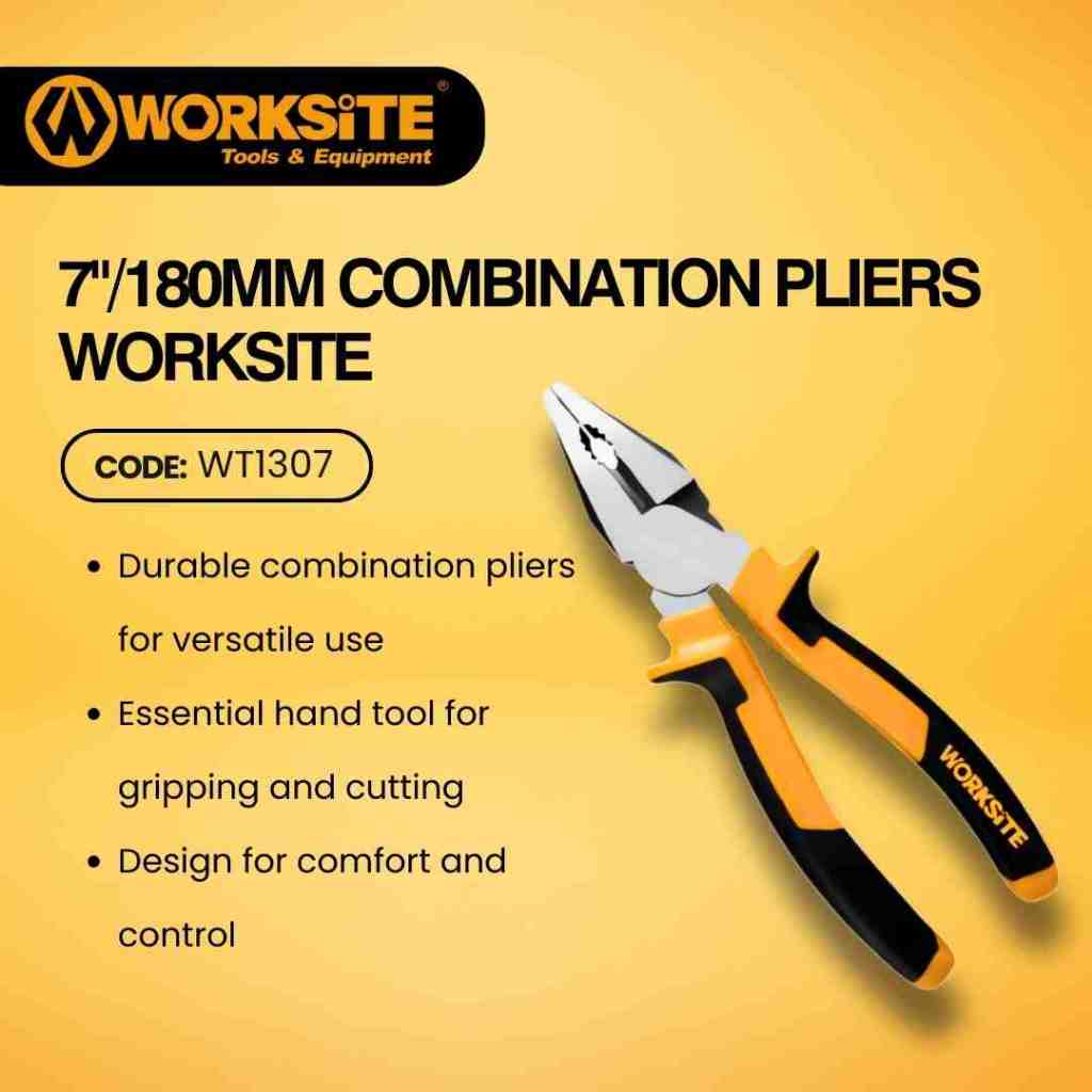 WORKSITE - WT1307 7"/180MM COMBINATION PLIERS WORKSITE | Shopee Philippines