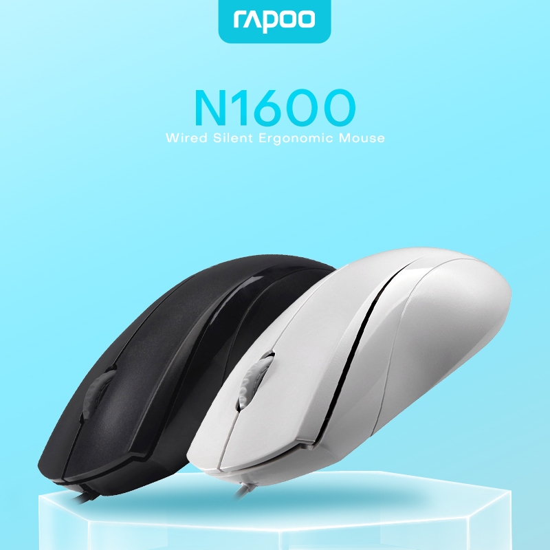 Rapoo N1600 Ergonomic Design Silent Wired Mouse 1000 DPI | Shopee ...