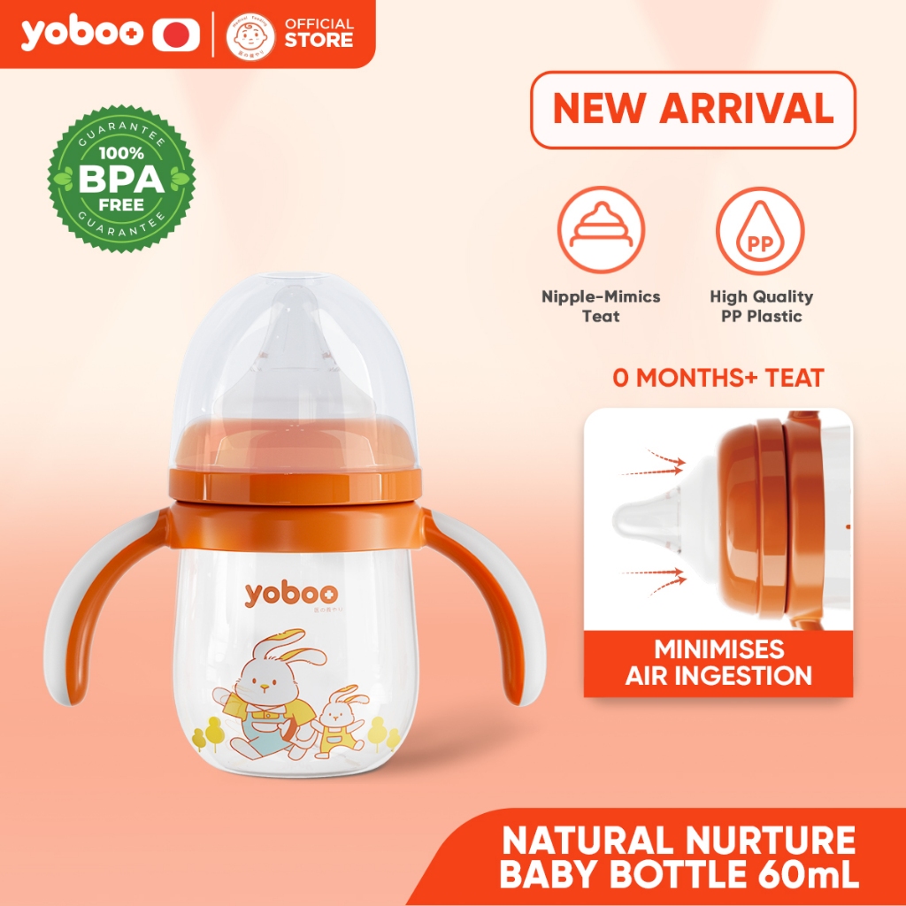 [NEW] Yoboo Natural Nurture Baby Bottle 160ml (Off-Centre Teat - Angled ...