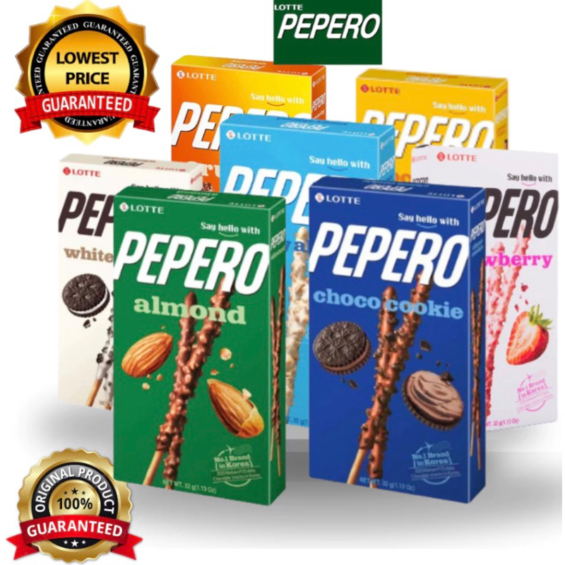 [FREE SHIPPING ] PER PIECE AUTHENTIC KOREAN BEST SELLER LOTTE PEPERO (Mall Price Php 67.50 each ...
