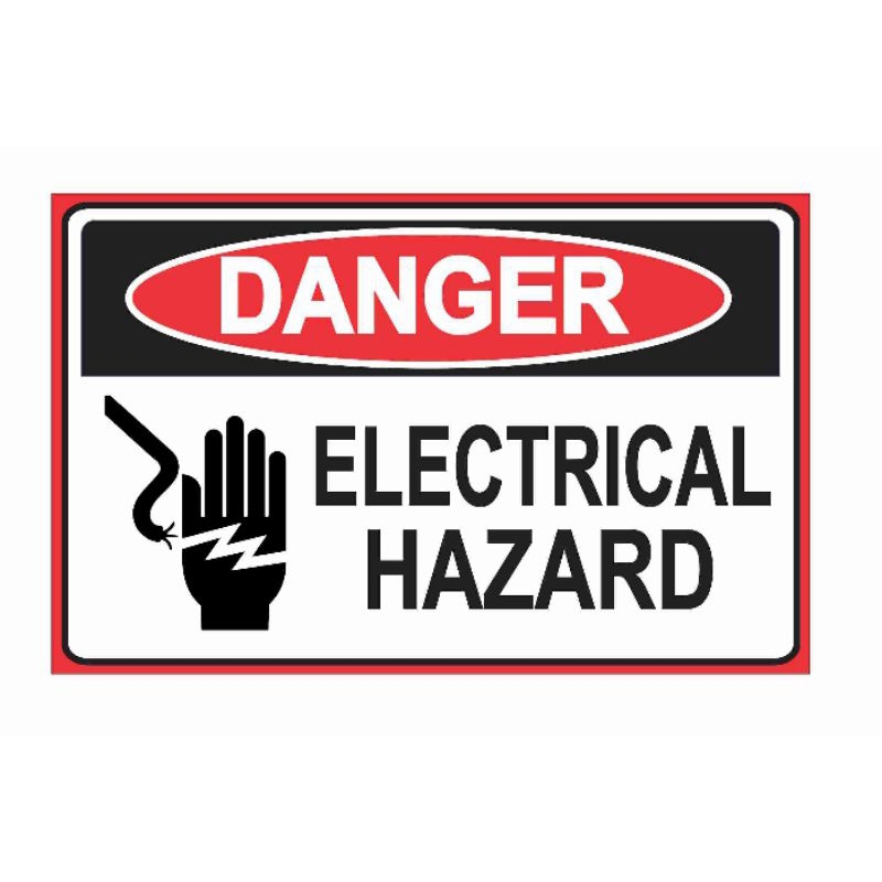 Signage for Danger Electrical Hazard - Made of PVC Plastic Material ...