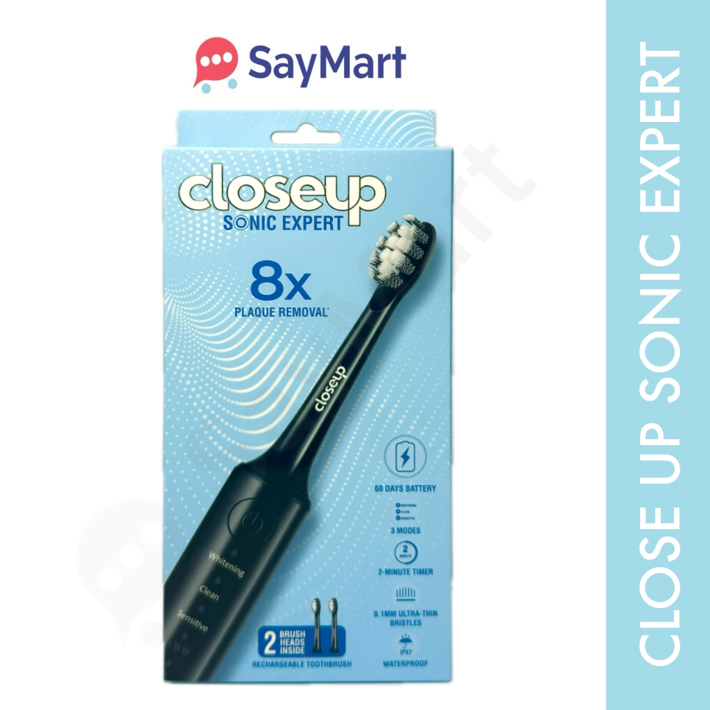 CLOSE UP SONIC EXPERT ELECTRIC TOOTHBRUSH (BLACK) | Shopee Philippines