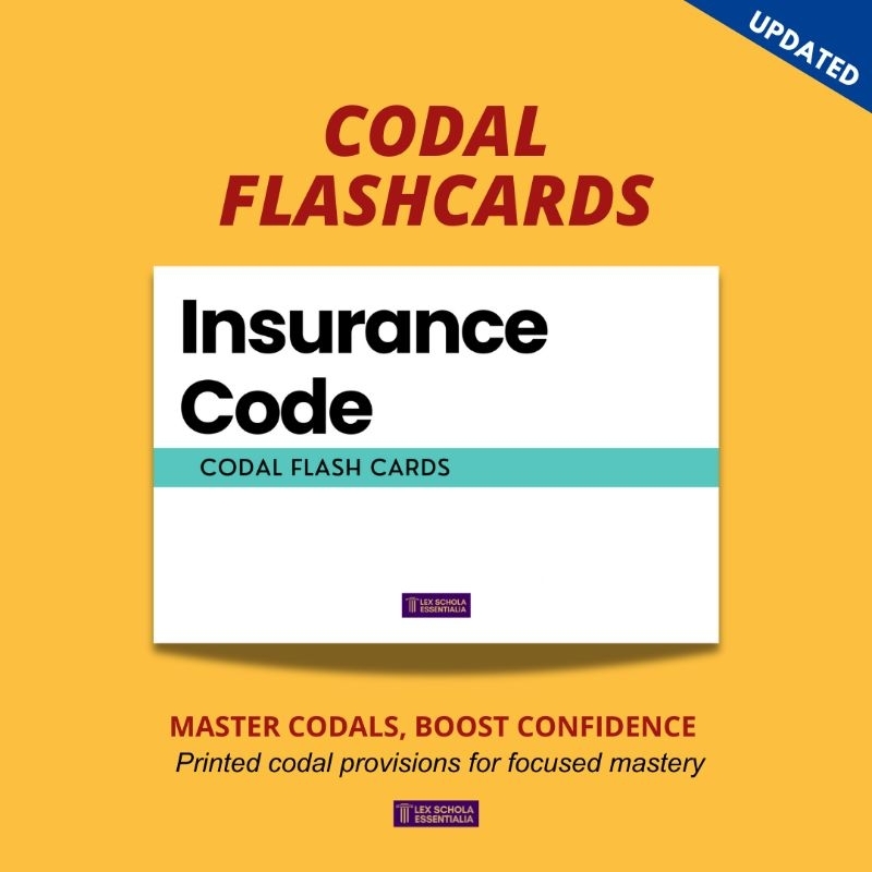 Insurance Code (Codal Flashcards) | Shopee Philippines