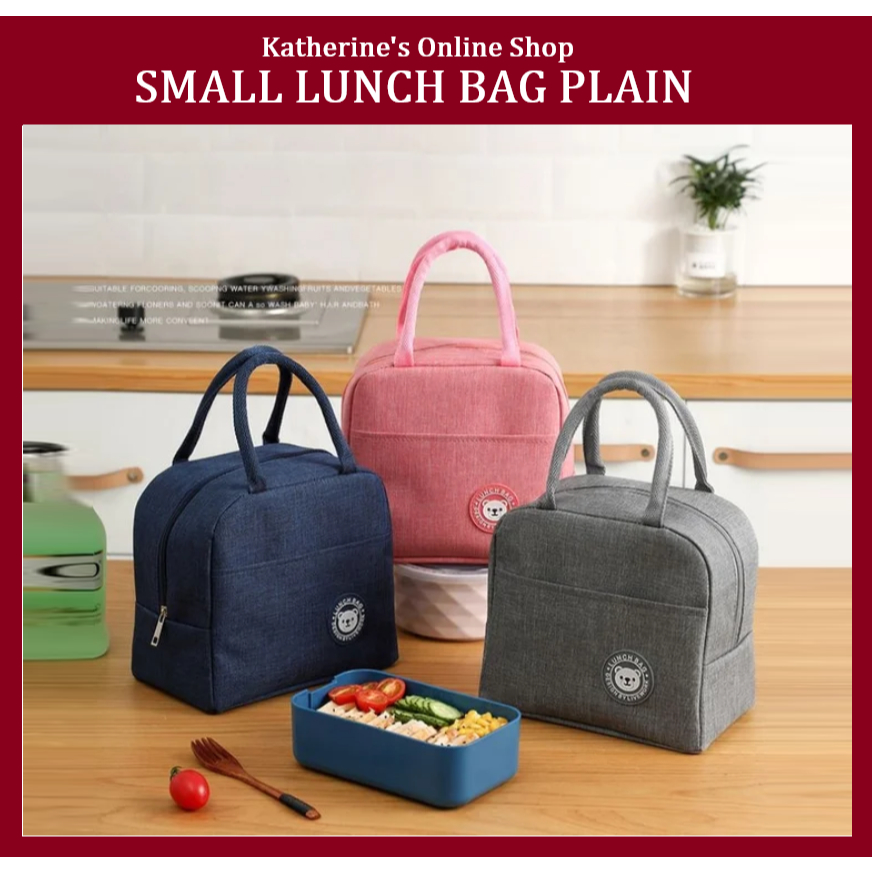 Insulation HOT-COLD Lunch Bag Canvas Bags Fresh Handbag PLAIN | Shopee ...