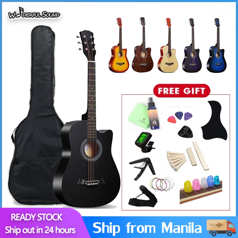 【COD】Guitar 38" Inches Acoustic Guitar Original Low Action Guitar for ...