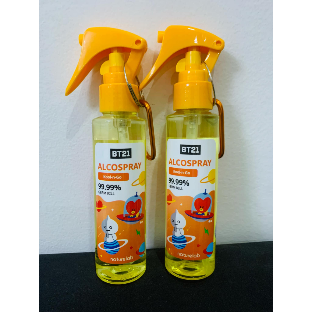 BUY 1 TAKE 1 BT21 Ethyl Alcohol Solution Alcospray with Keychain 100ml ...