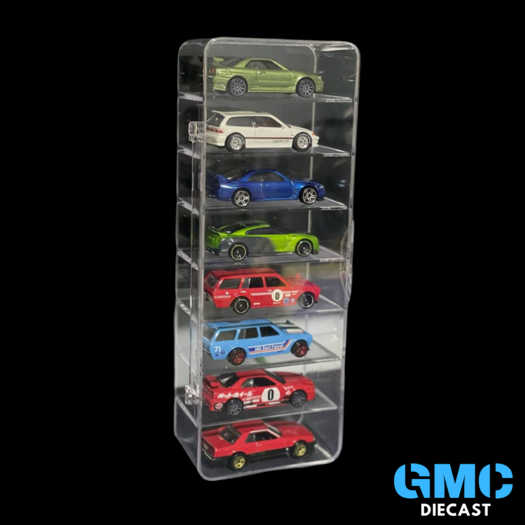8 SLOT ACRYLIC CASE FOR DIECAST 1:64 scale (WITH COVER) | Shopee ...