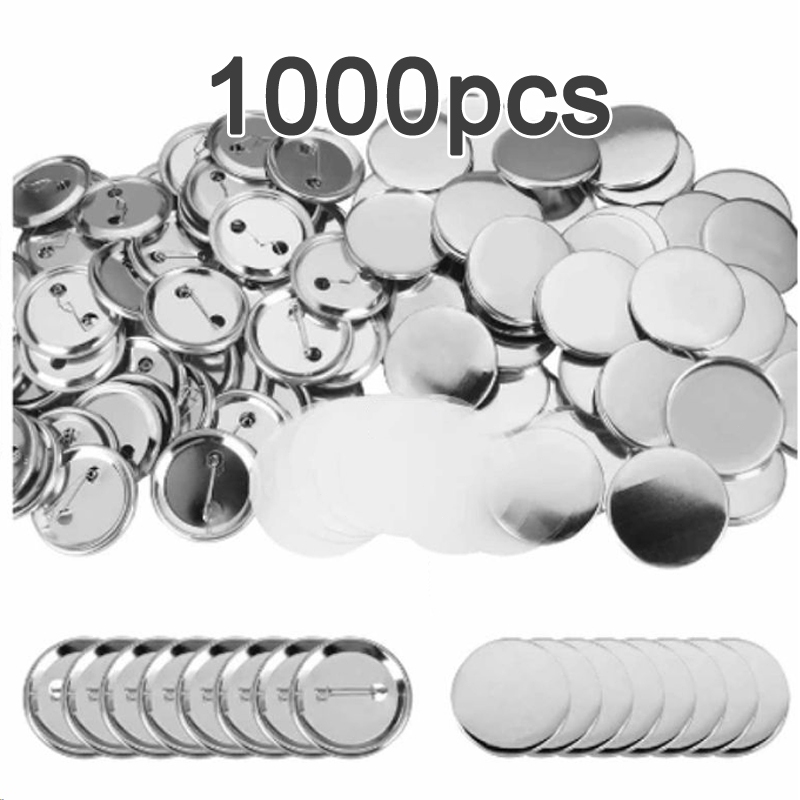1000pcs 25mm 32mm 37mm 44mm 58mm DIY Blank Button Badge Pin Raw ...