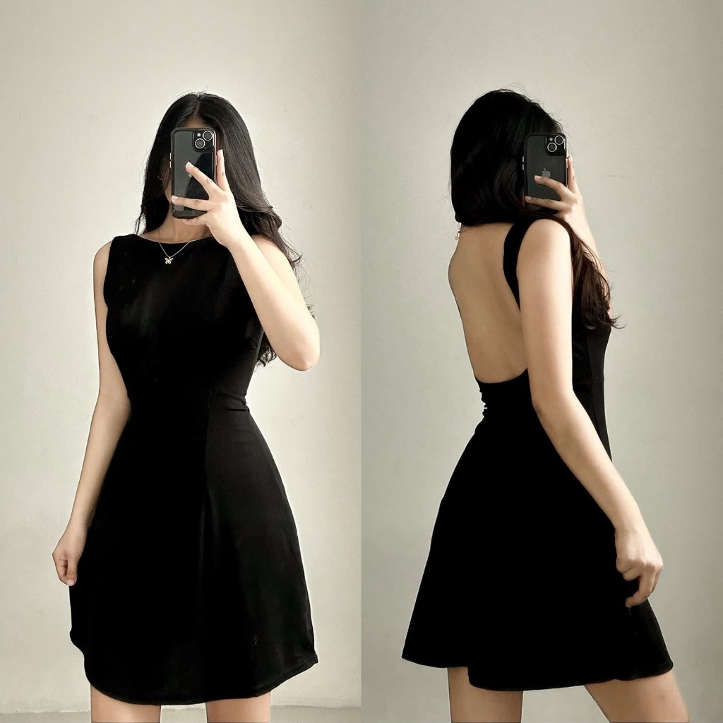 BHJN GIA UBACK MINI SKATER DRESSS | Shopee Philippines