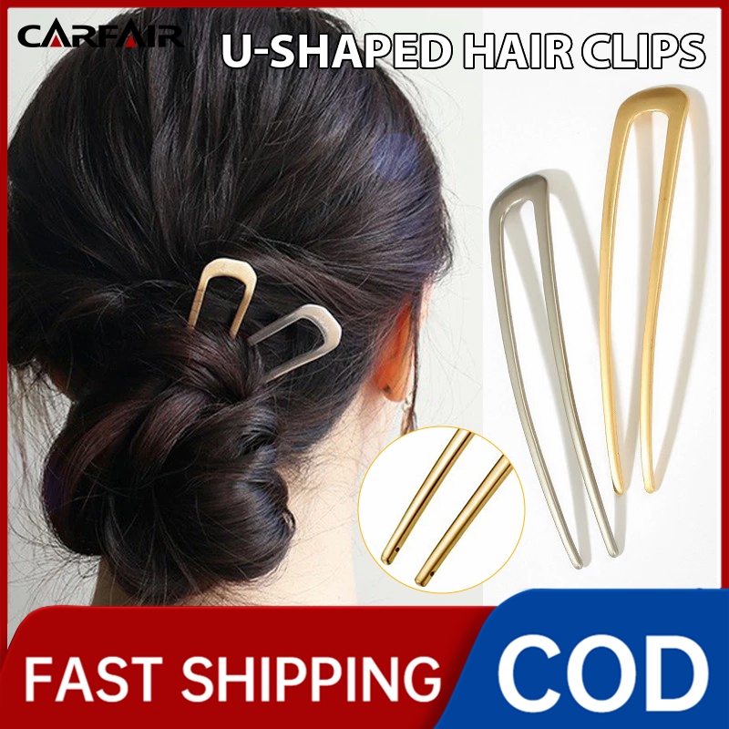 Fashion U-shaped Hair Clips Metal Hair Stick Simple Modern Headwear ...
