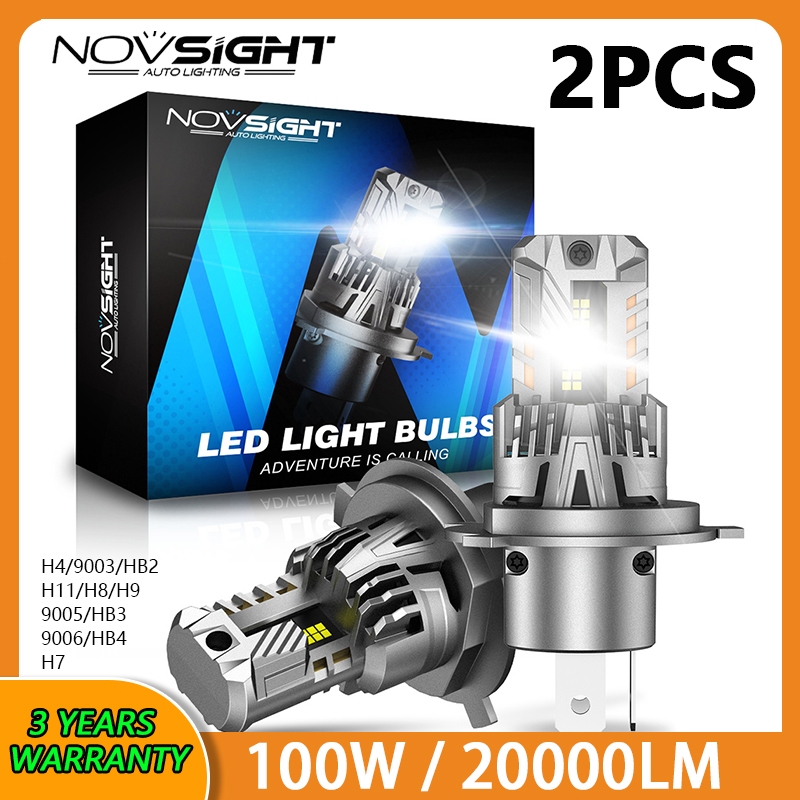 ORIGINAL NOVSIGHT H4 led headlight for car N68 H11 led headlight 120W 20000LM H7 9005 9006 2PCS ...