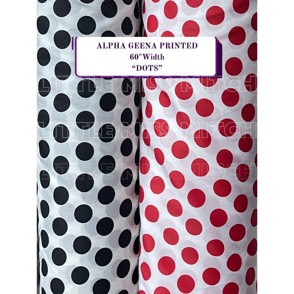 Little Miss Mitch Gina cloth 60" Printed Pongee Gina POLKA DOTS 1 peso ...