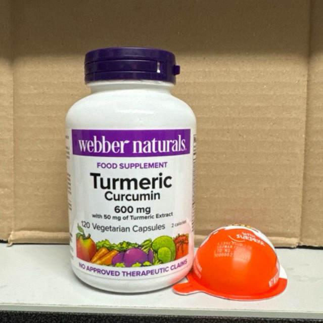 Webber Natural Curcumin 600mg With 50mg of Turmeric Extract 120 ...