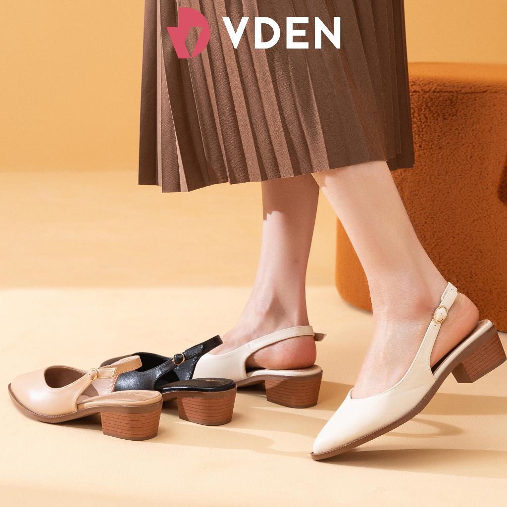 VDEN Slingback Comfortable and Stylish Block Heel Sandal for Office ...