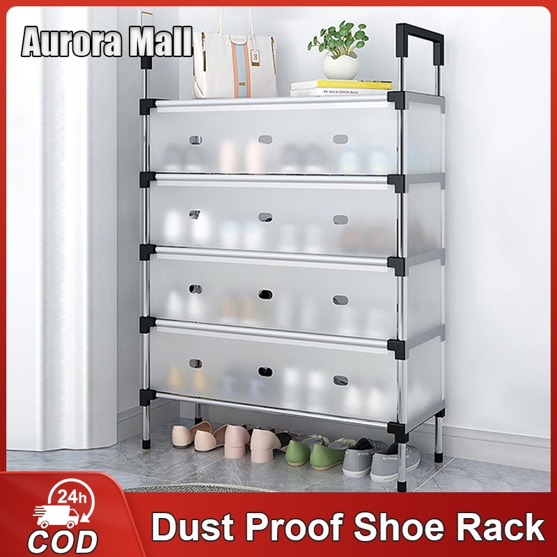 Aurora 3/4/5/6 Layer Shoe Rack Stainless Stell Stackble Dust Water ...