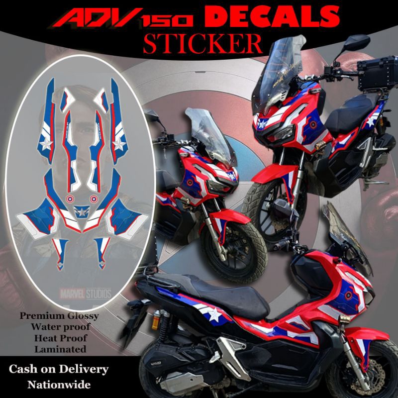 Honda ADV 150 Full Decals Sticker For Honda ADV 150 Character Design ...