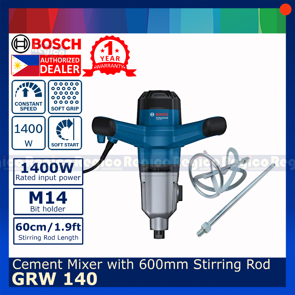 Bosch GRW 140 Portable Cement Mixer Stirring Mechanism Bosch Blue Line ...