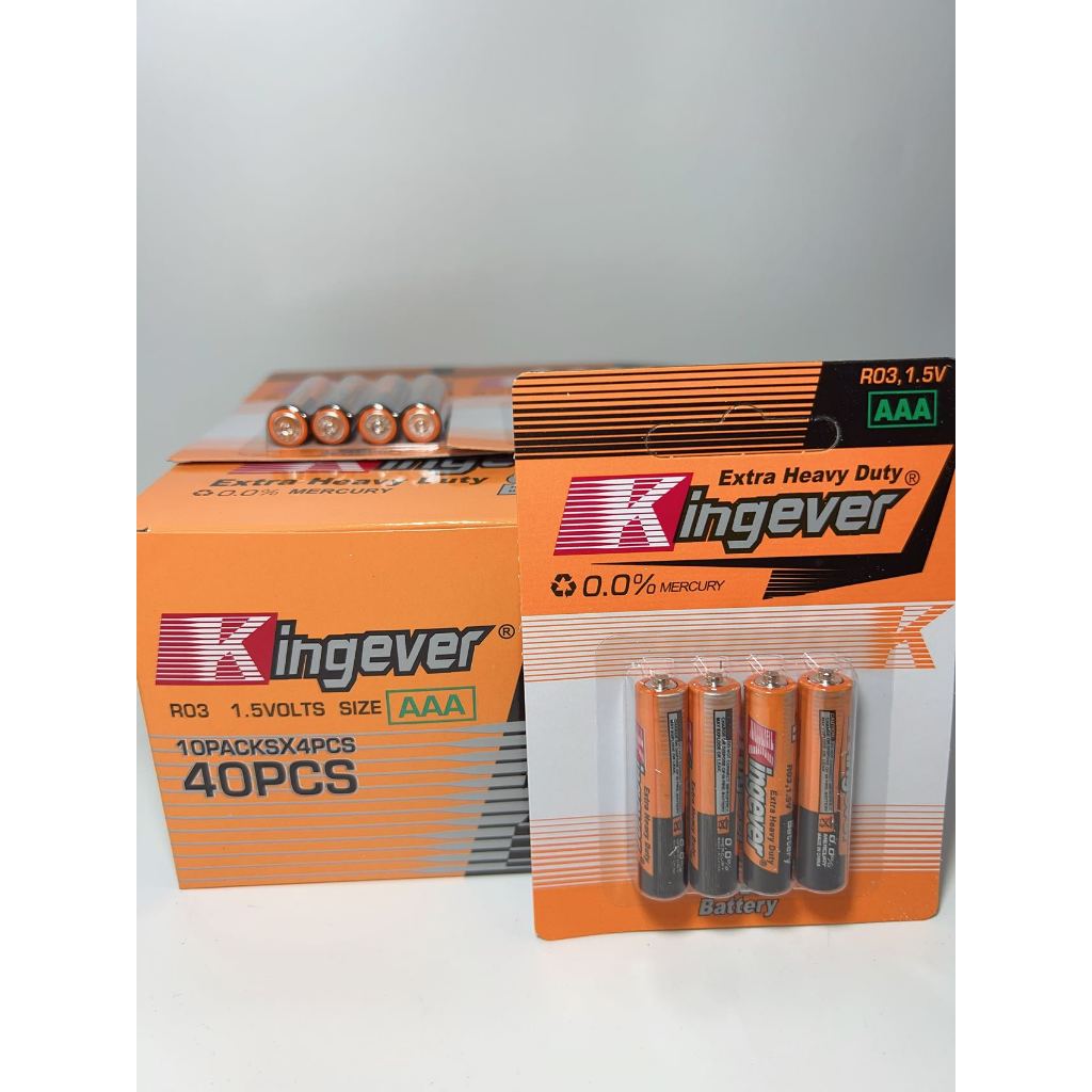 Kingever Battery Extra Heavy Duty AA/AAA 40PCS For1Box | Shopee Philippines