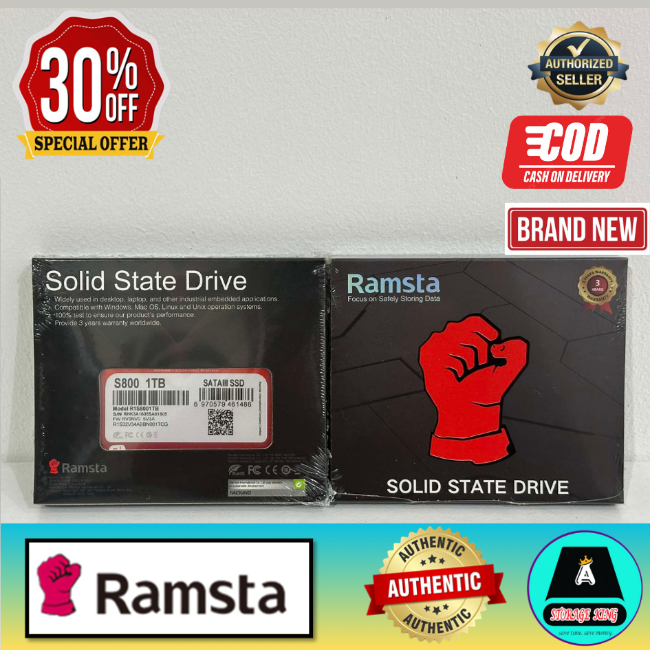 Ramsta SSD 1TB Solid State Drive / SSD Sata III For Desktop/Laptop S800 ...
