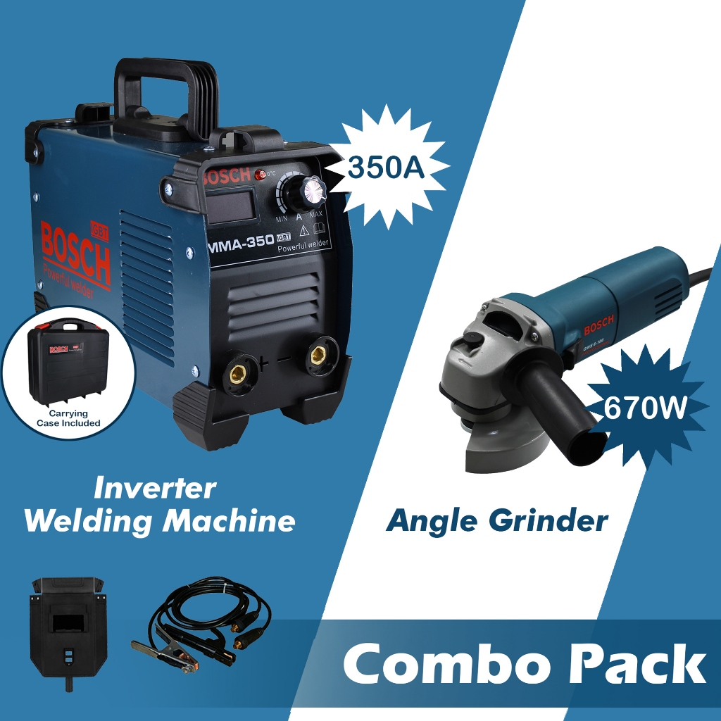 Powerful MMA-350 Welding Machine + GWS6-100 Angle Grinder | Shopee ...