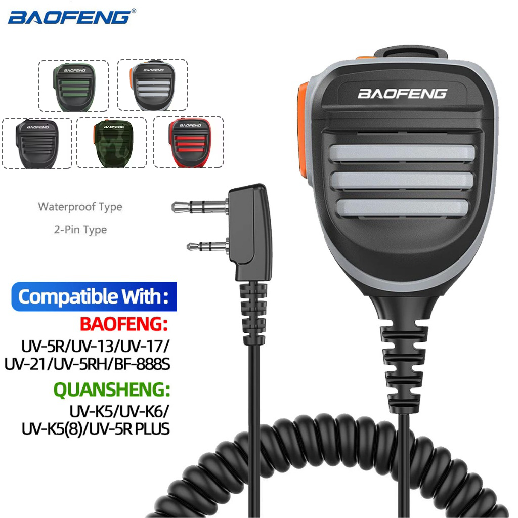 Baofeng Walkie Talkie Speaker Microphone Dual PTT Mic for UV-5R BF-888S ...