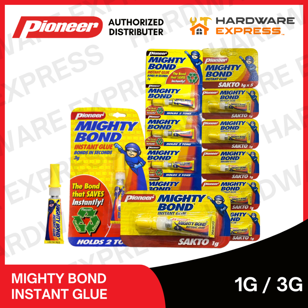 Pioneer Mighty Bond 1g / 3g Super Adhesive Instant Glue | Shopee ...