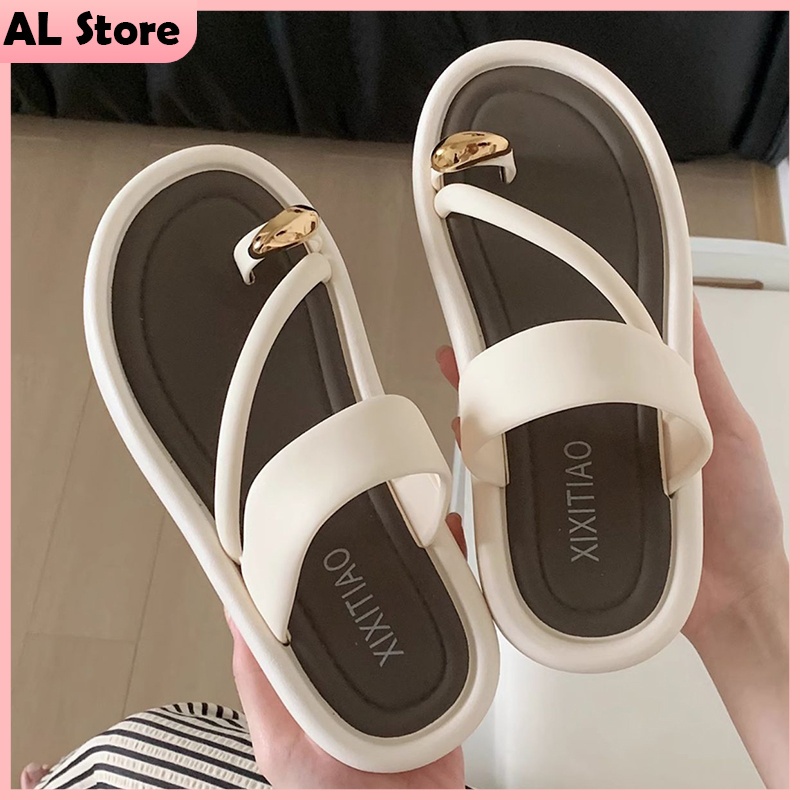 AL Korean Sandals For Women Flats Casual Fashion Versatile slippers For ...